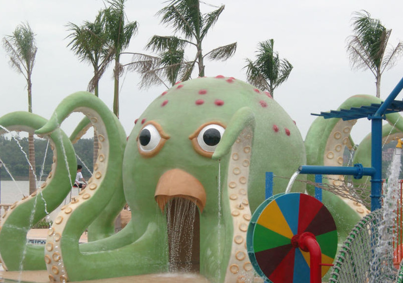 Octopus Aqua Water Park Playground Amusement Park Family Recreation