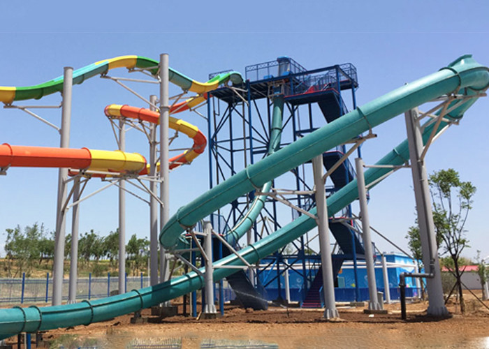Custom Magic Aqualoop Water Slide Outdoor Mix Color Fiberglass Equipment
