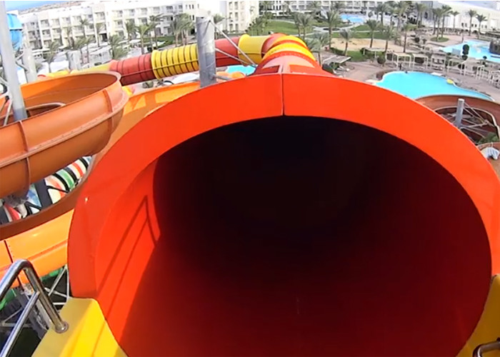 Commercial Tube Spiral Water Slide , Fiberglass Theme Park Water Slides ...