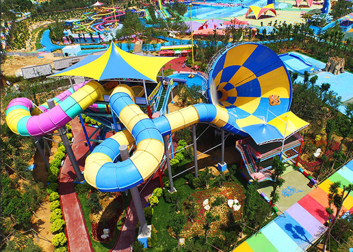 Outdoor Water Park Water Slide, Tornado Water Slide Construction
