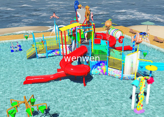 Commercial Water Park Design Slides , Spiral FRP Water Play Design